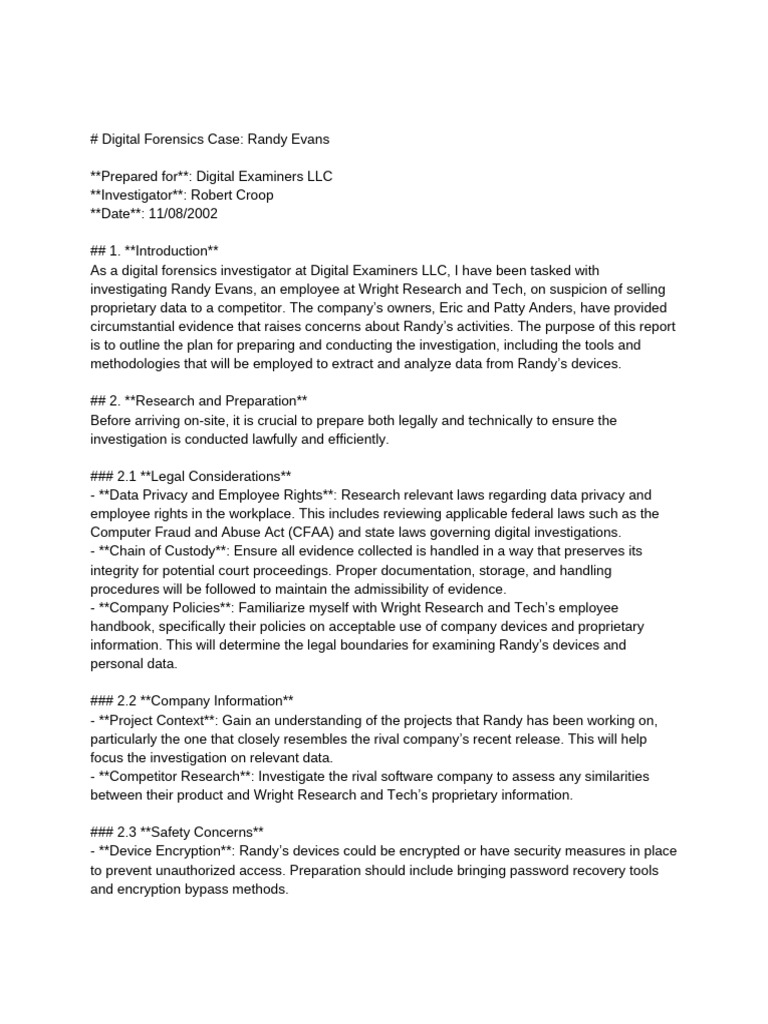 Randy Evans Report | PDF