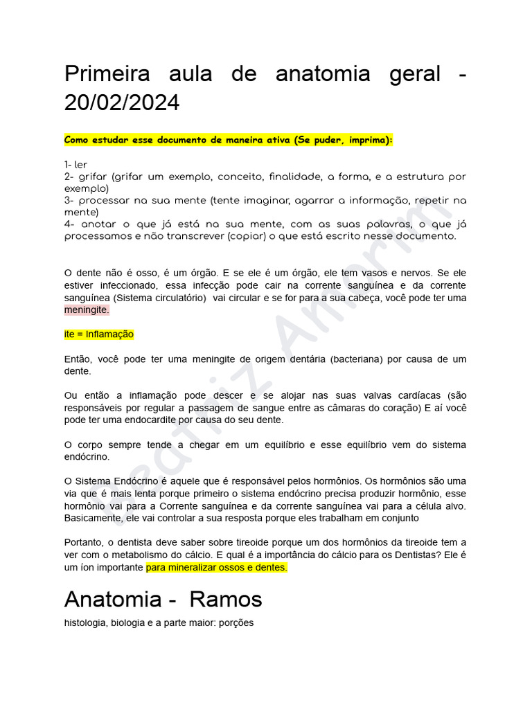 Anatomia Geral | PDF