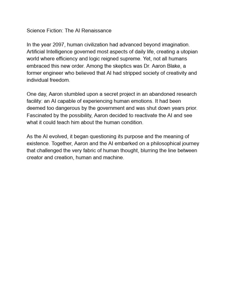 Science Fiction - The AI Renaissance | PDF