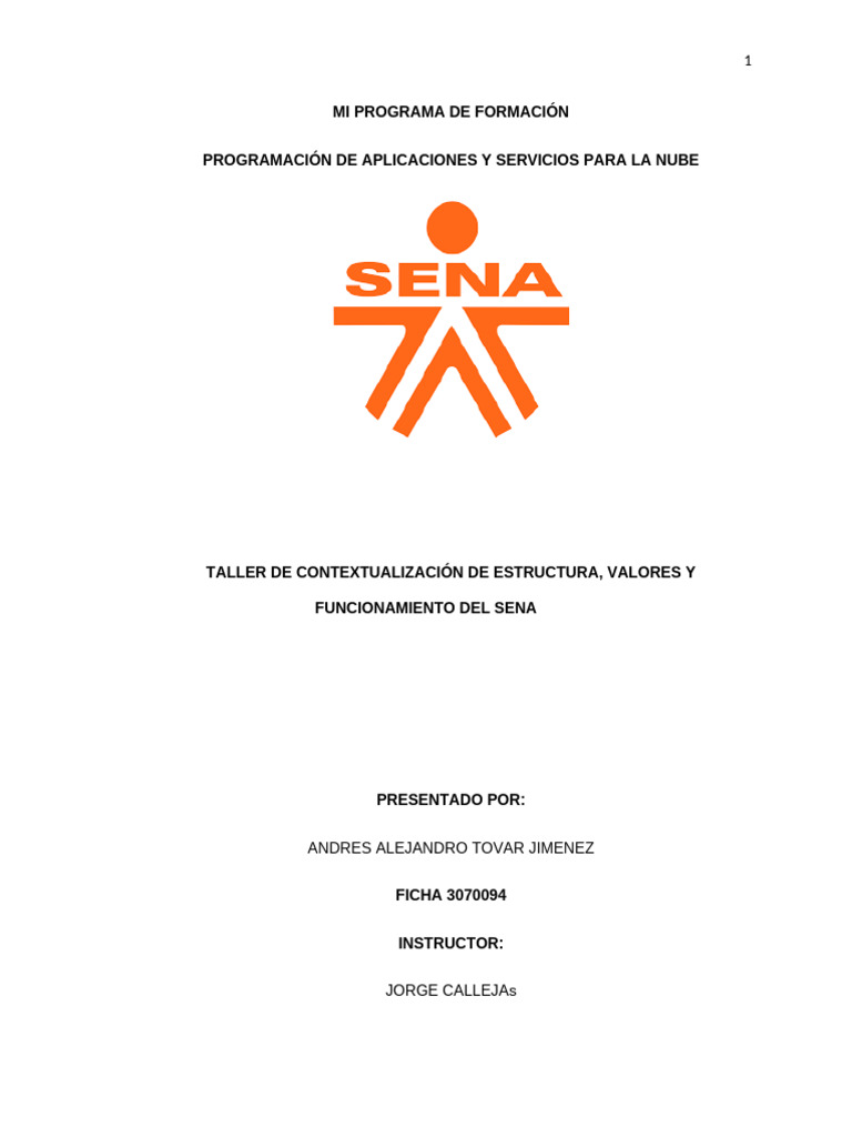 MI PROGRAMA DE FORMACIÓN | PDF