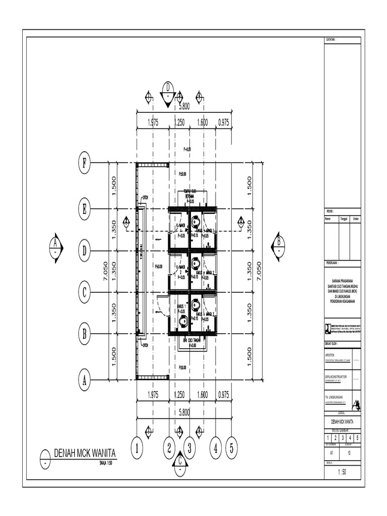 Denah MCK Wanita: Catatan | PDF