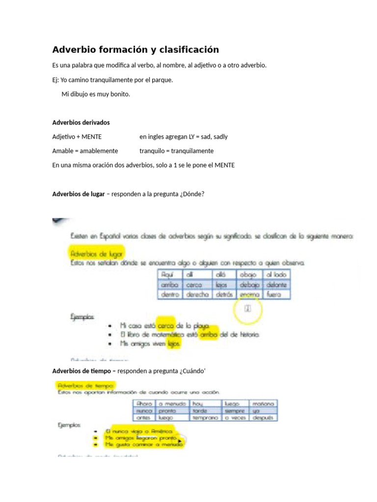 Adverbios | PDF