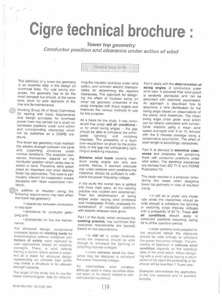 Tower Top Geometry CIGRE | PDF