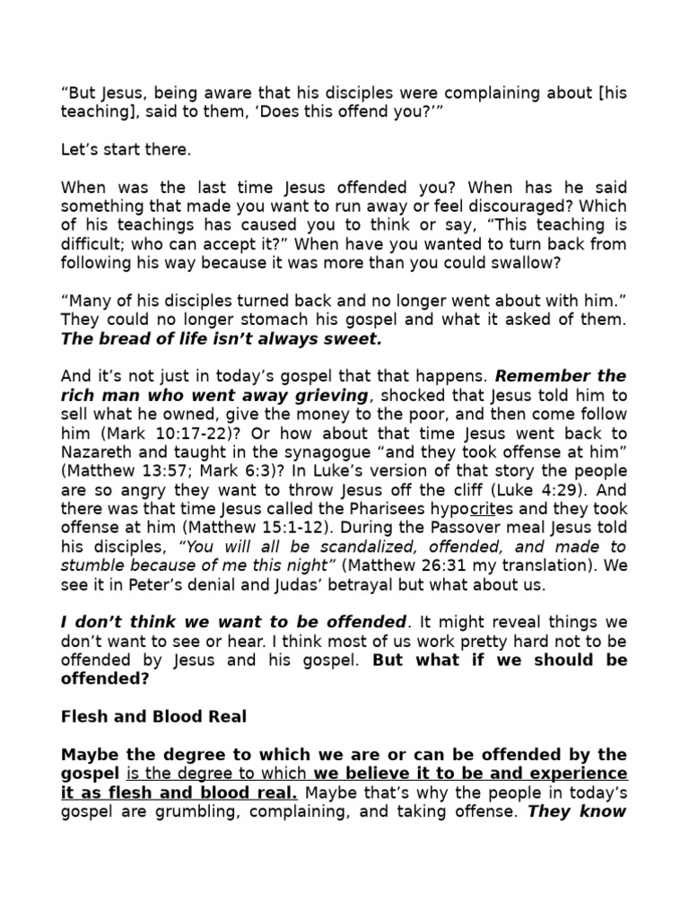 Sermon - Fourteenth Sunday after Pentecost | PDF