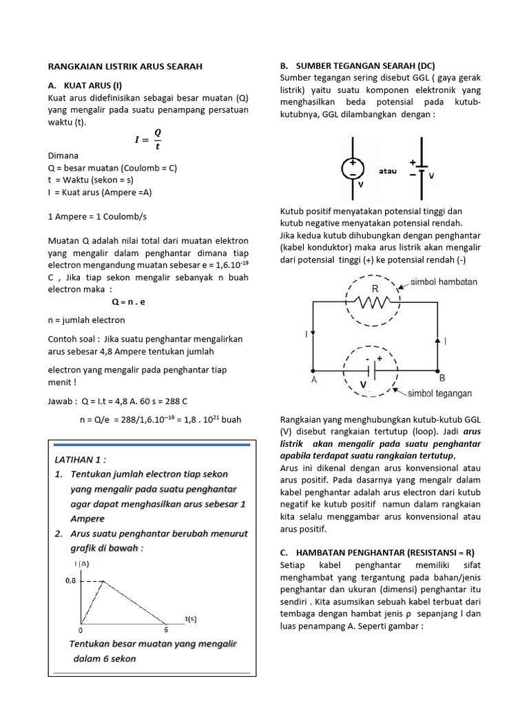 Rangkaian Listrik Arus Searah | PDF