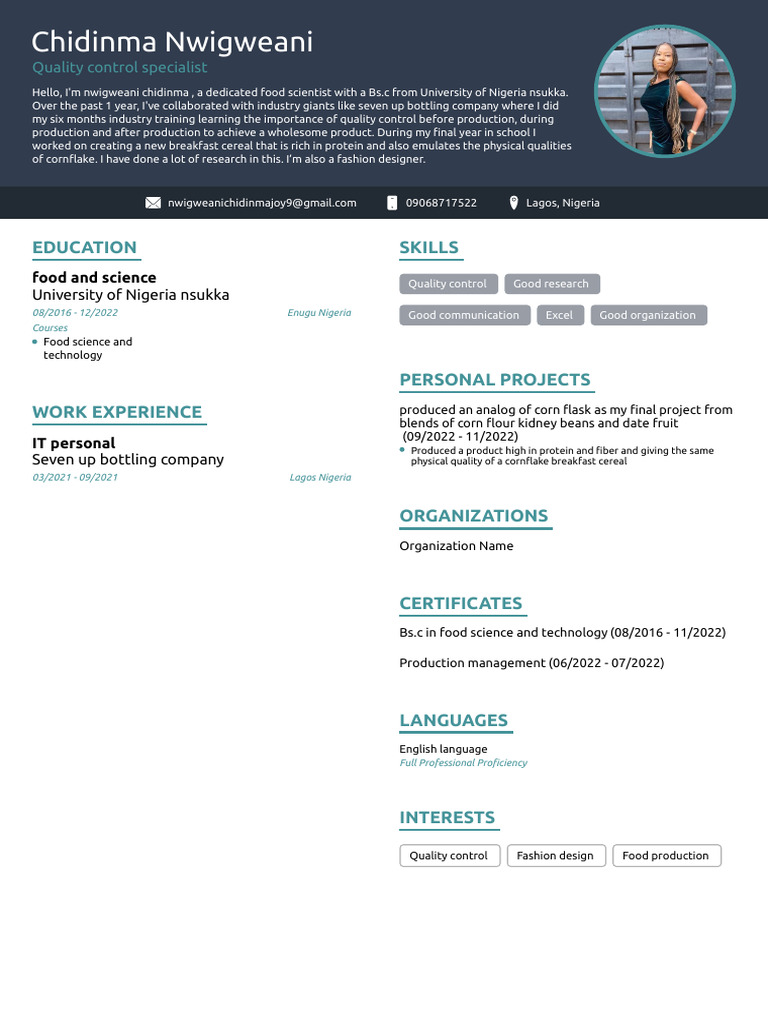 Chidinma's Resume | PDF
