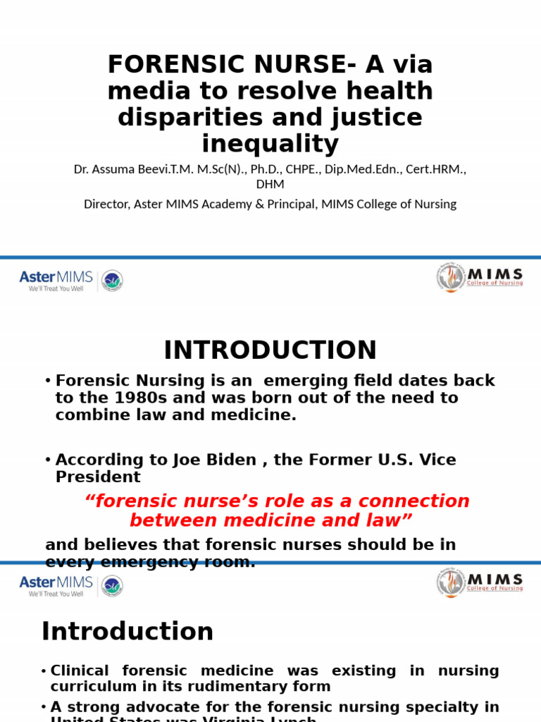 Forensic Nursing - Assuma | PDF