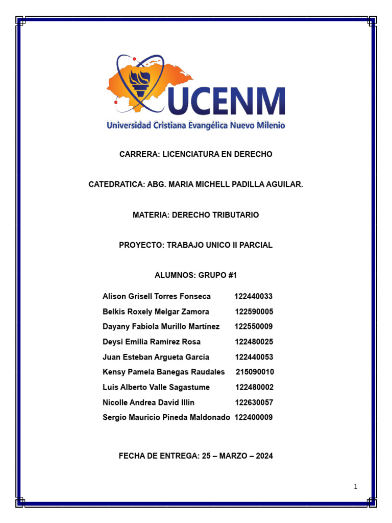 Trabajo Unico Ii Parcial - Grupo 1. | PDF