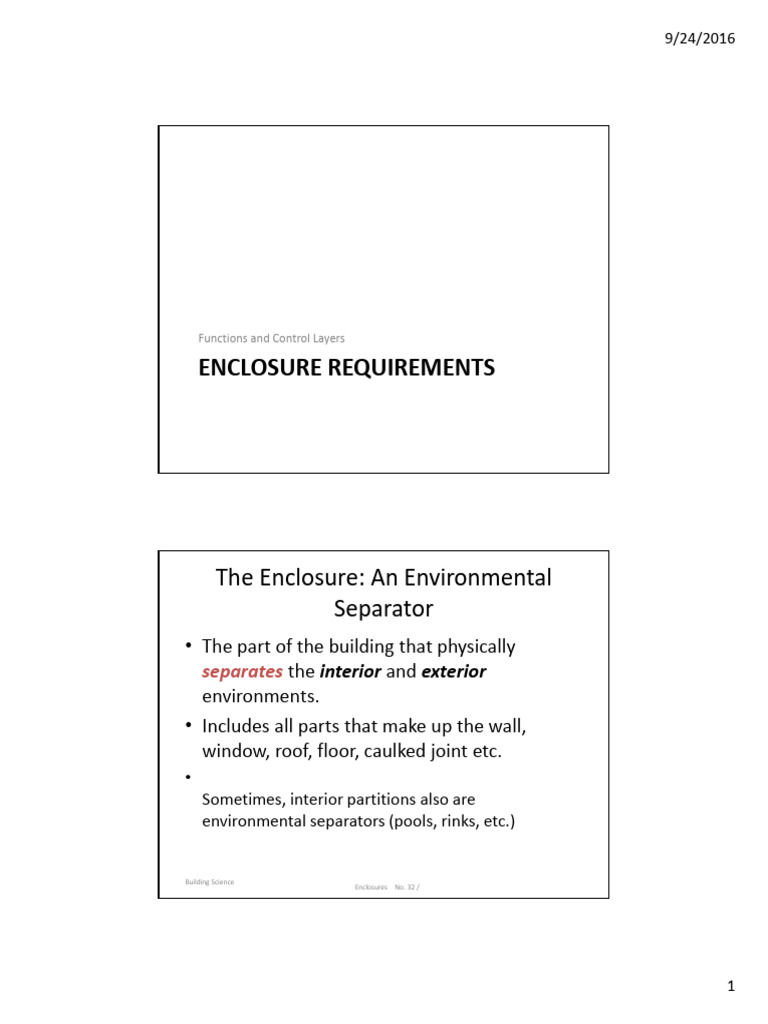 Enclosure - Function and Control Layers | PDF