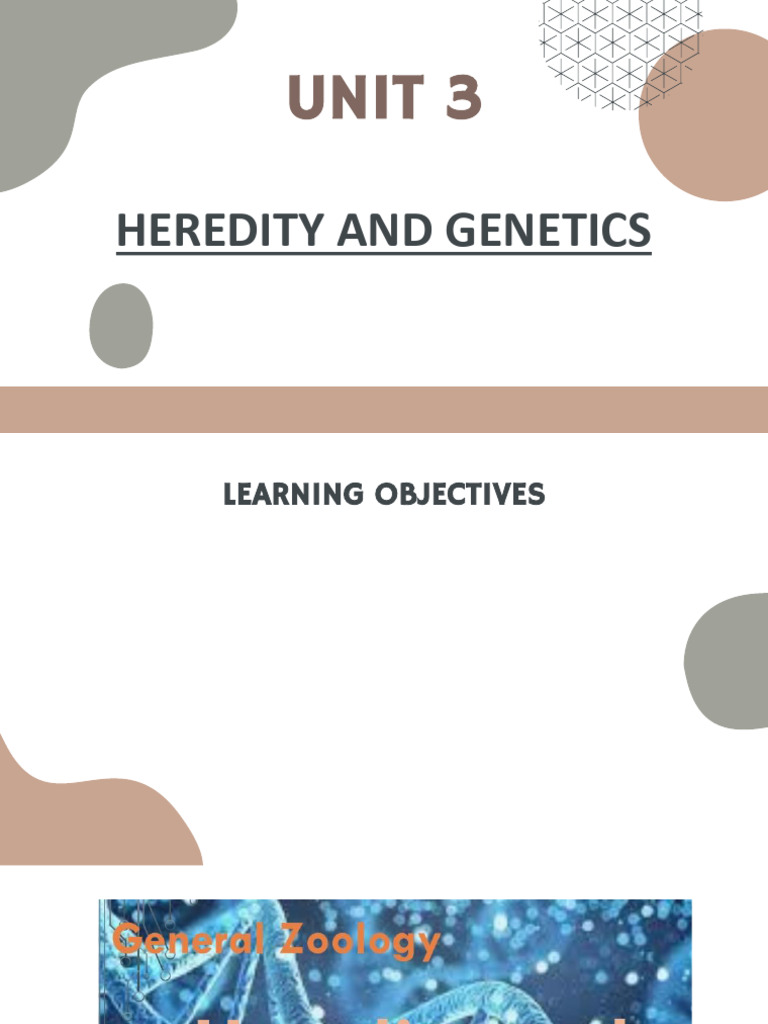 Unit 3 Heredity and Genetics | PDF