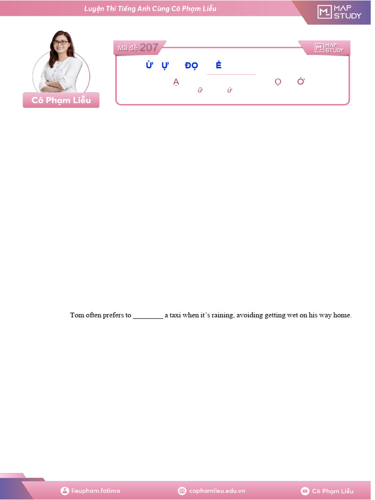 Từ Vựng-đọc Hiểu Dành Cho Hs 2k7,8,9 - Live 20h Thứ 4 Ngày 12.7 | PDF