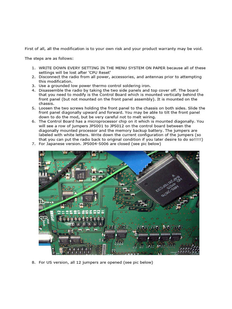 MARS Modification For Yaesu FTDX9000 | PDF | Office Equipment ...