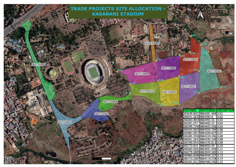 Kasarani Stadium Site Allocation Map | PDF