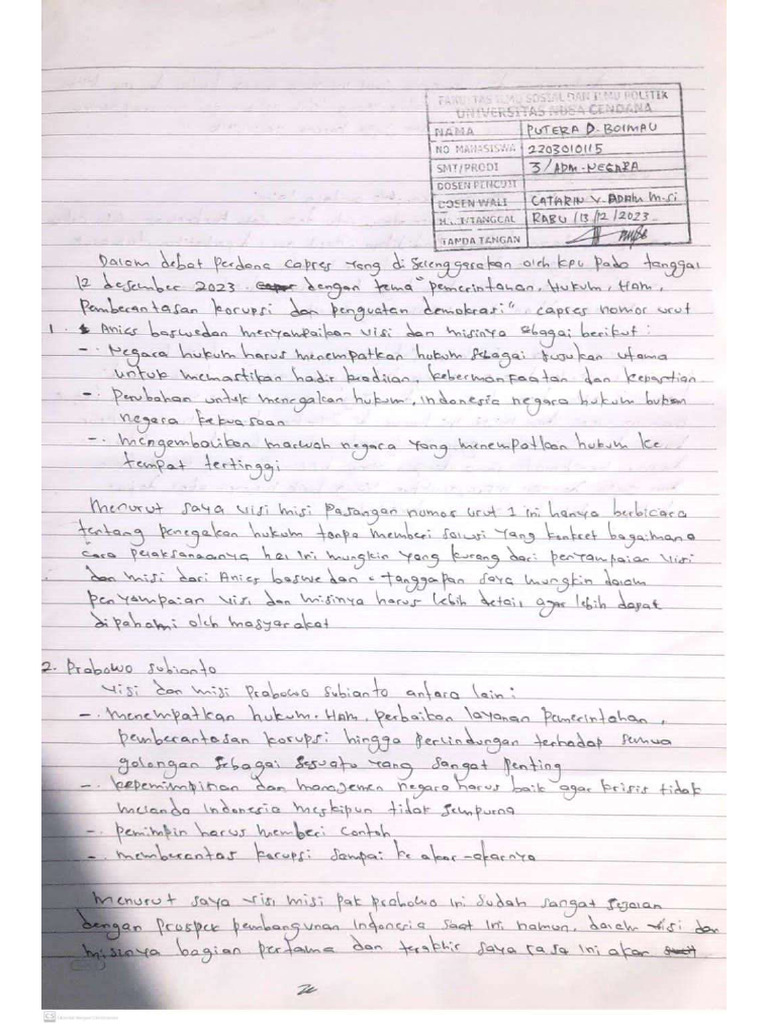 Putera Dimas Boimau Uas | PDF