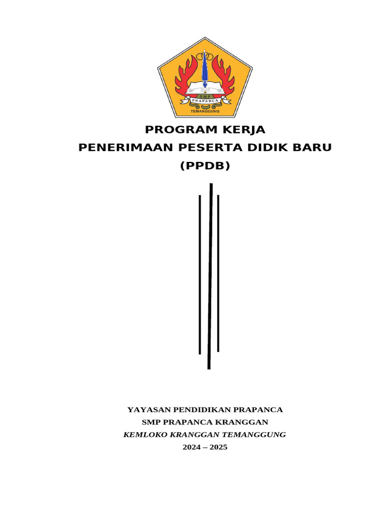 Program Kerja PPDB - Tahun 2024-2025 | PDF