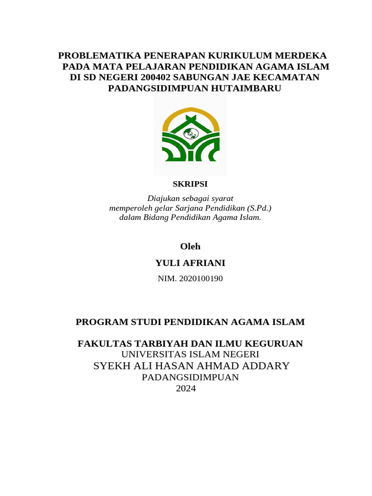 YULI AFRIANI Dok Skripsi | PDF