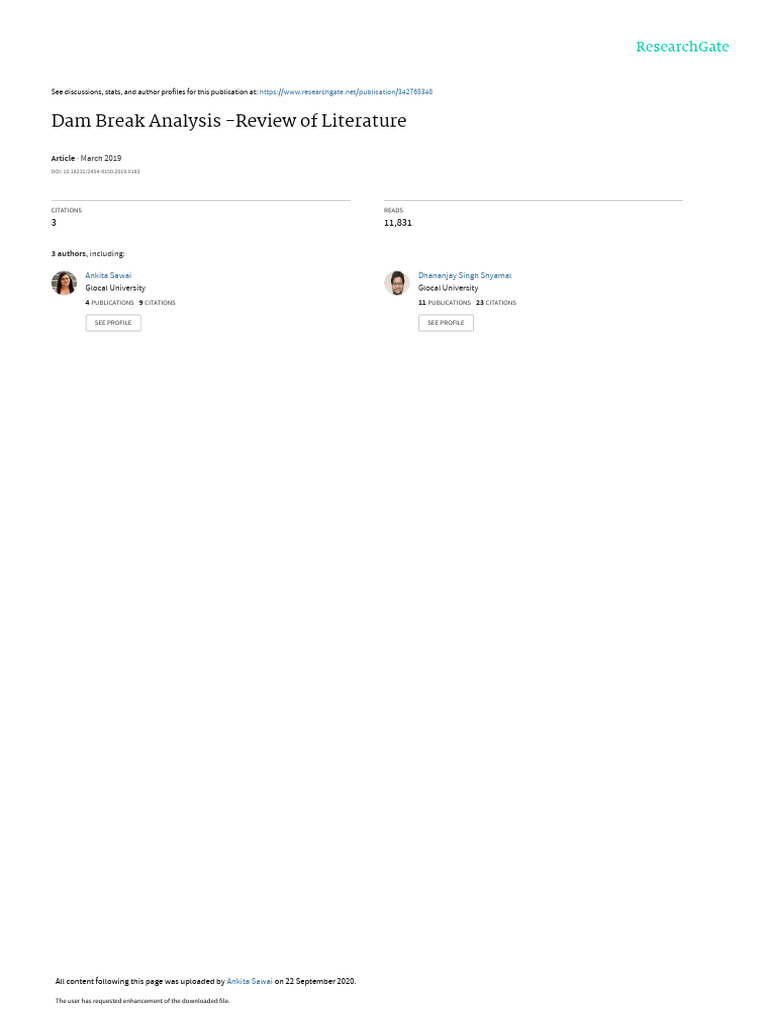 DamBreakAnalysis Areview | PDF