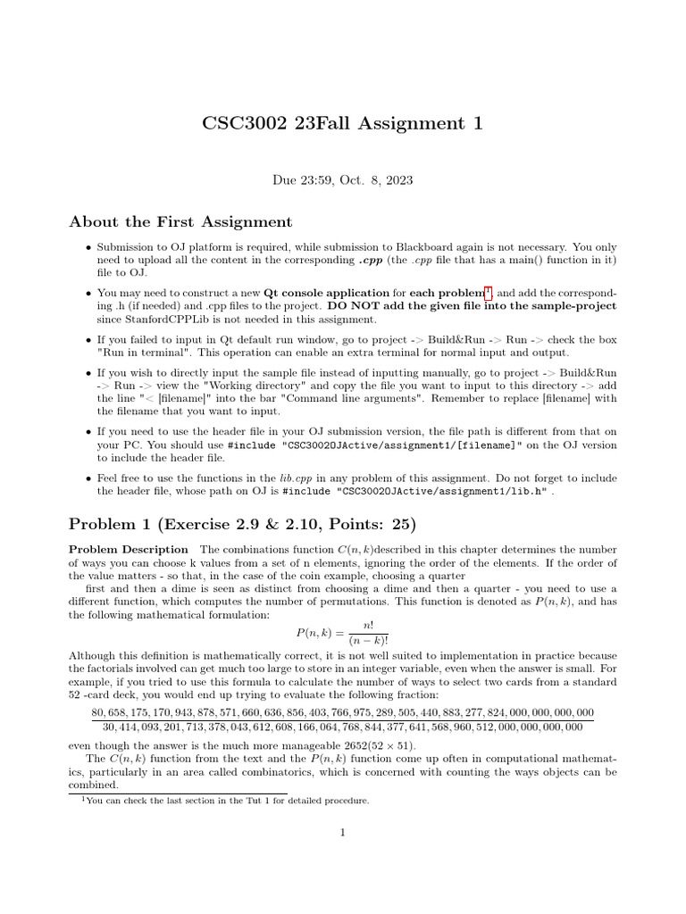 CSC3002 23fall Assignment 1 | PDF