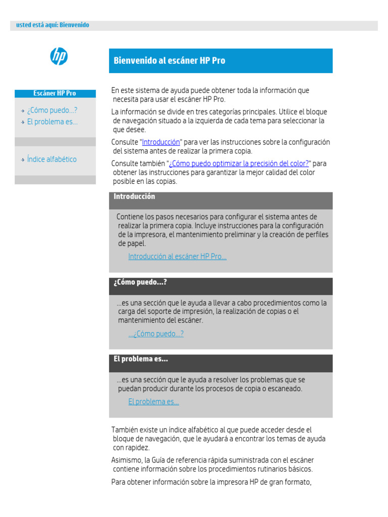 HP Designjet HD-SD Pro Scanner - Manual Del Usuario | PDF | Escáner de ...