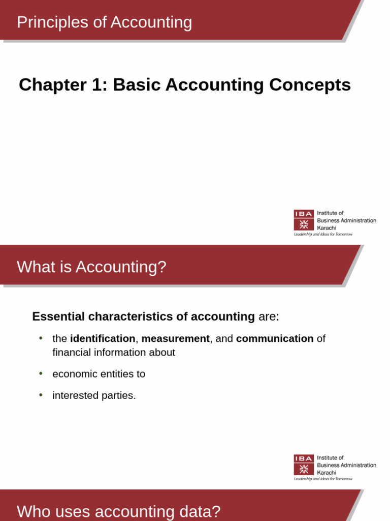CH 1 - Basic Accounting Concepts | PDF