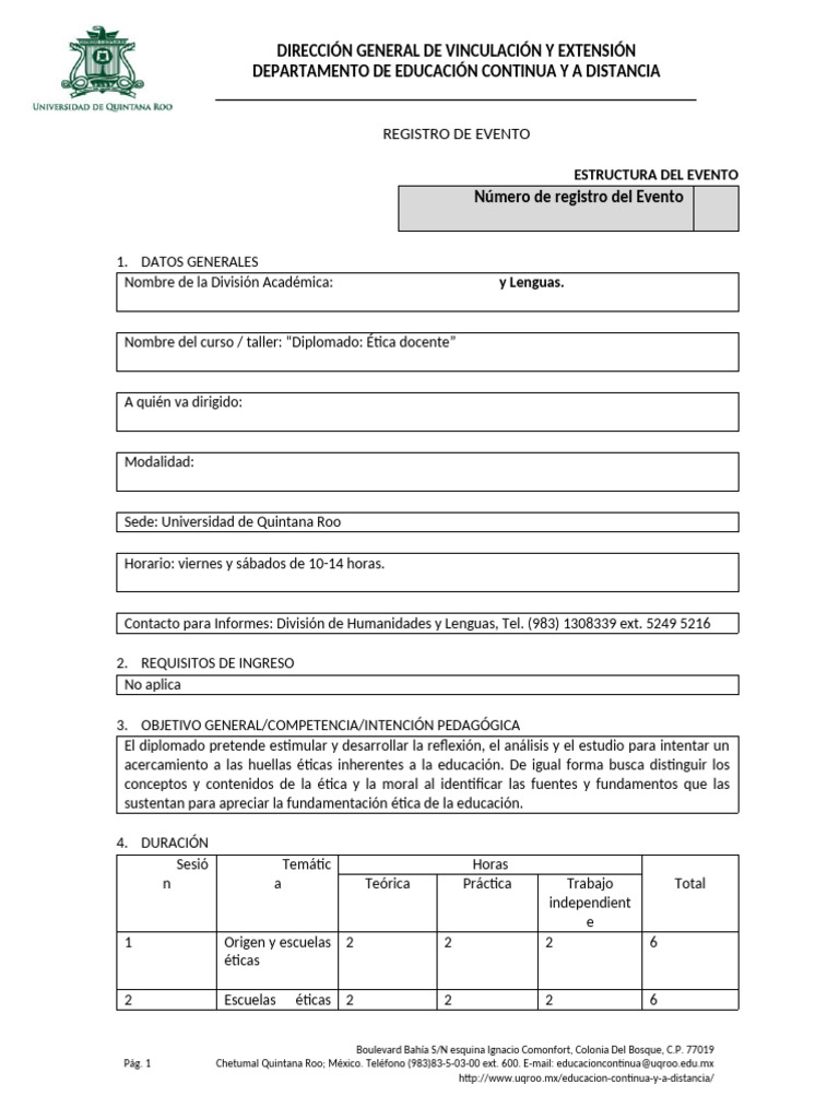 FORMATO1 - REGISTRO - Ética Docente | PDF