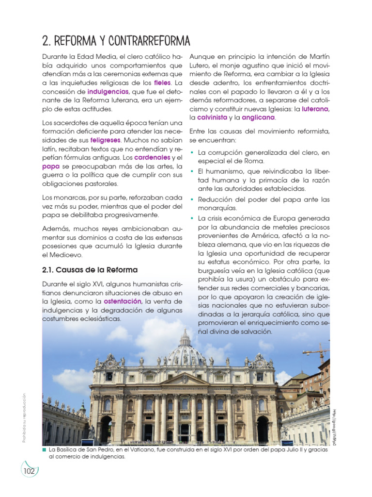 Reforma y Contrarreforma | PDF | Iglesia Católica | protestantismo