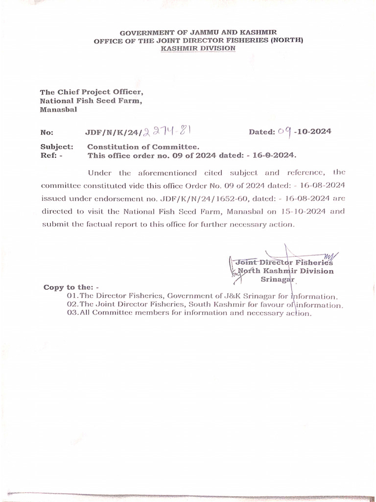 Constitution of Committee | PDF