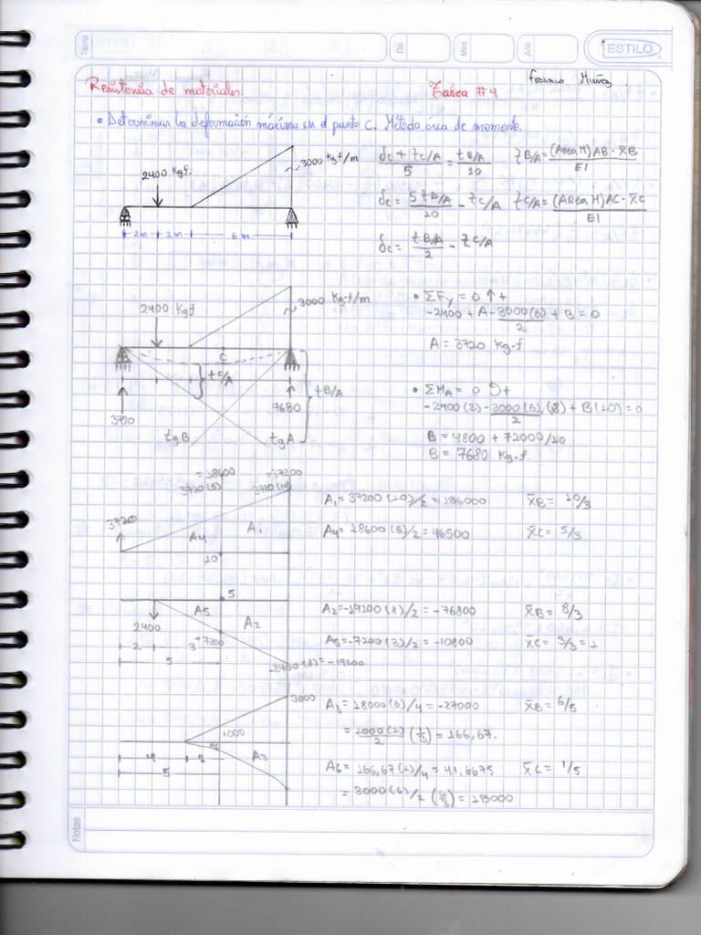 Franco Muñoz Isaac - Tarea 4 - Resistencia de Materiales | PDF