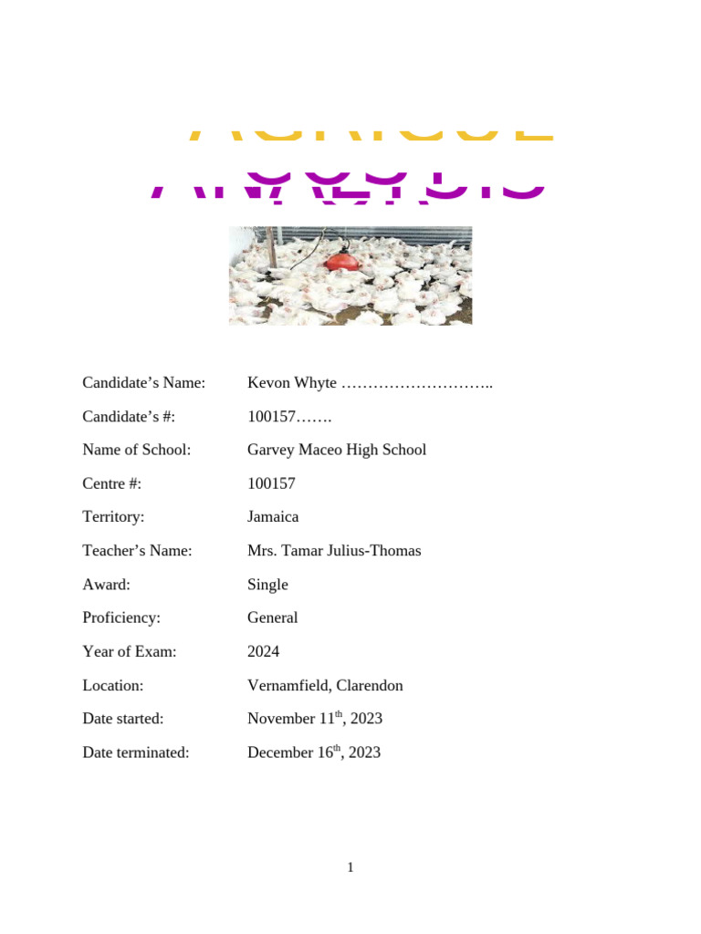 Broiler Budget | PDF