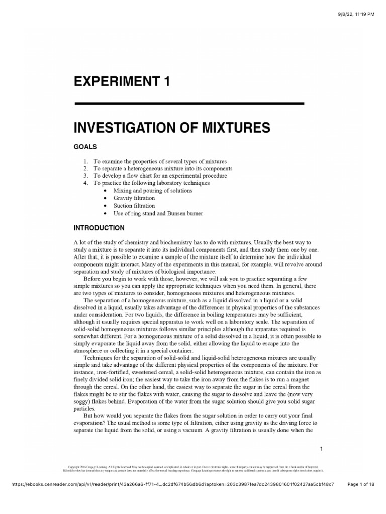 CHM 1020 Experiment 1 Data | PDF CHM 1020 Experiment 1 Data | PDF