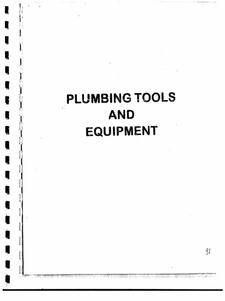 Plumbing Tools and Equipments | PDF