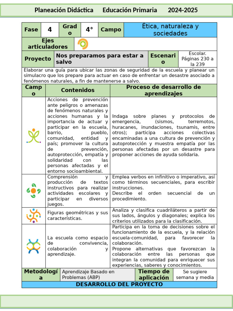 4to Grado Enero - 01 Nos Preparamos para Estar A Salvo | PDF