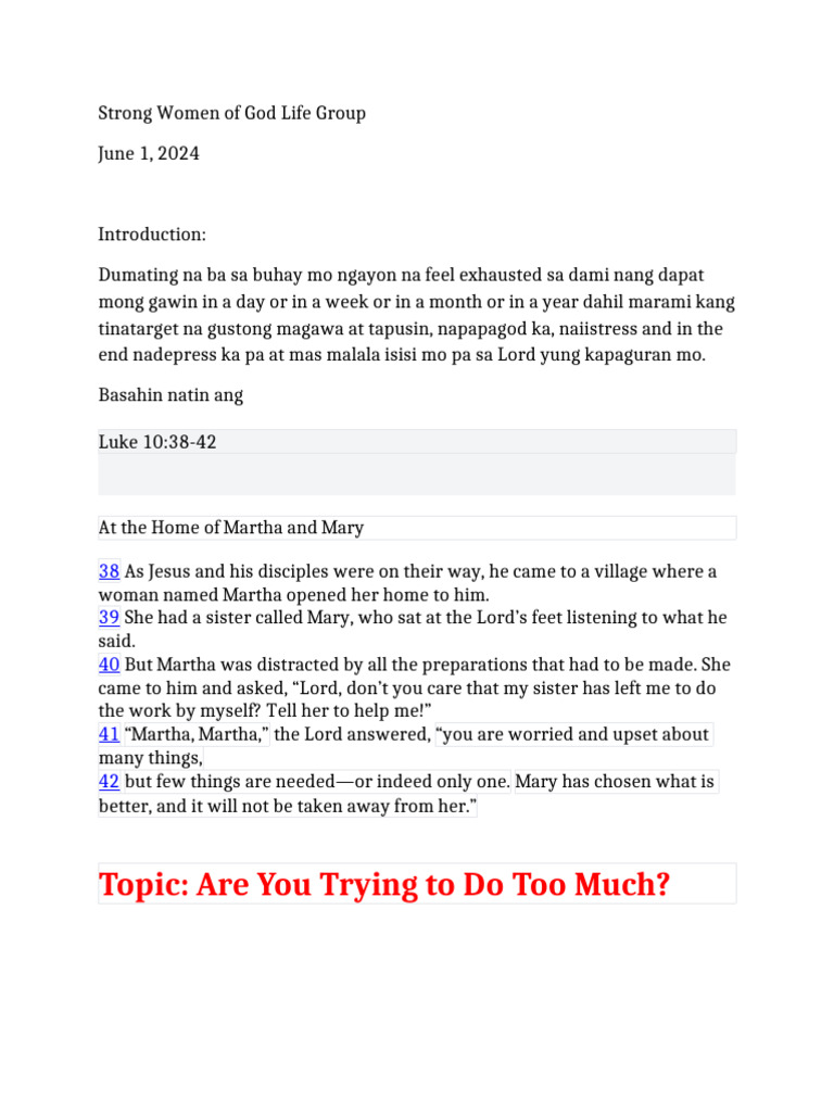 Are You Trying To Do Too Much | PDF