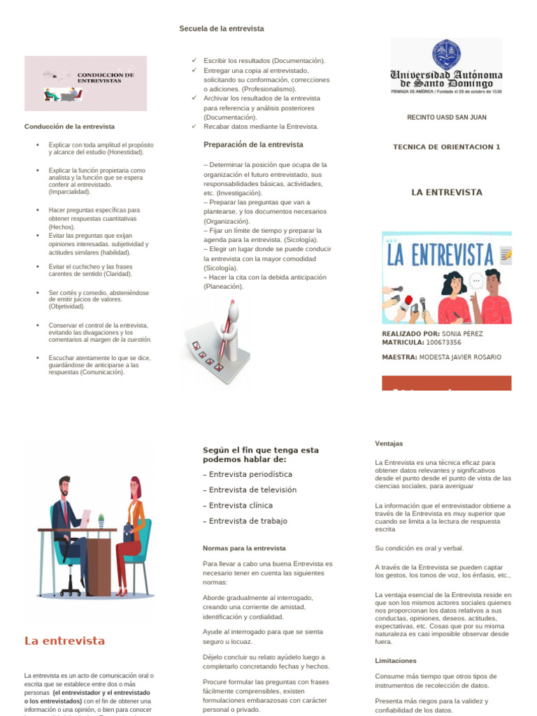 La Entrevista Brochure | PDF