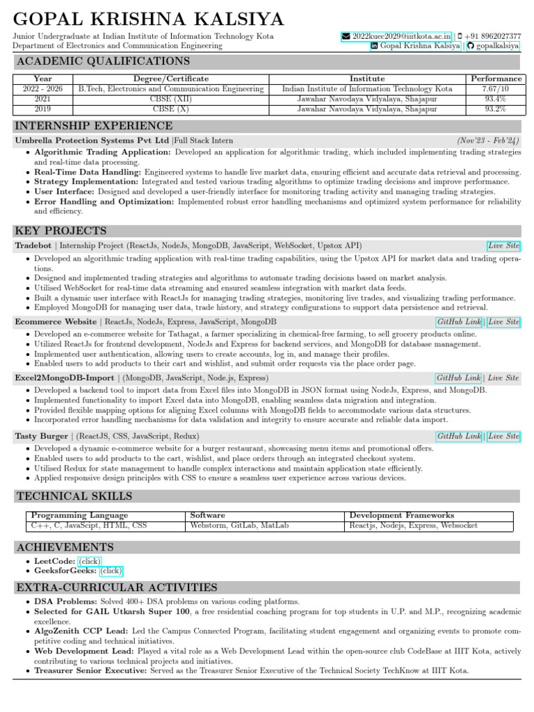 Gopal Resume | PDF