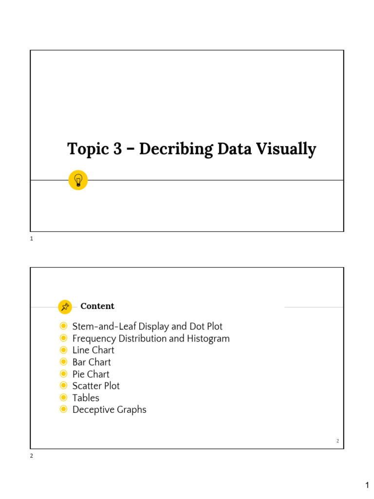 PDF - Topic 3 - Describing Data Visually | PDF