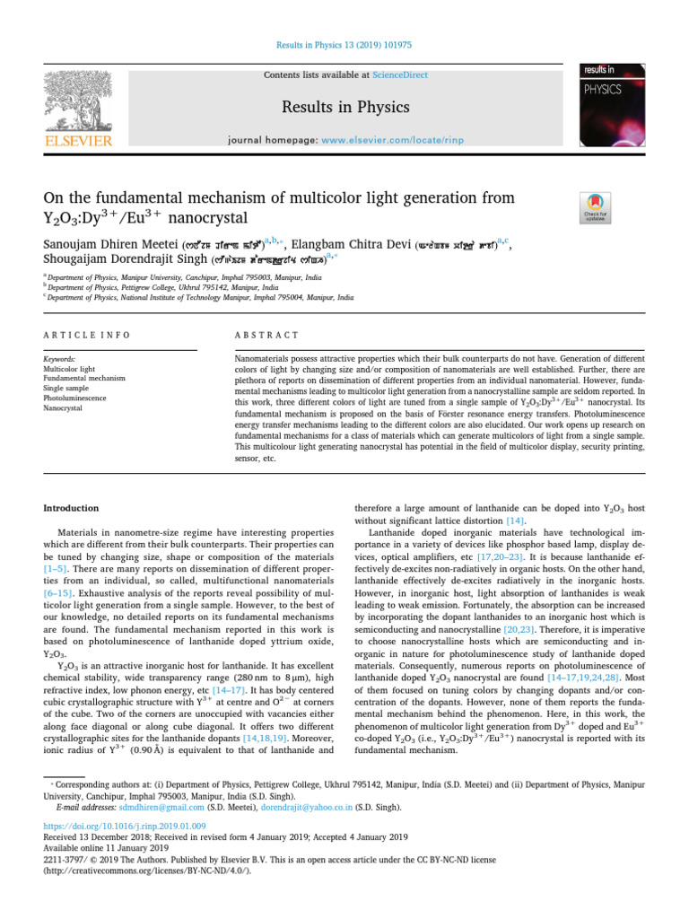 On The Fundamental Mechanism of Multicolor Light Generation - 2019 ...