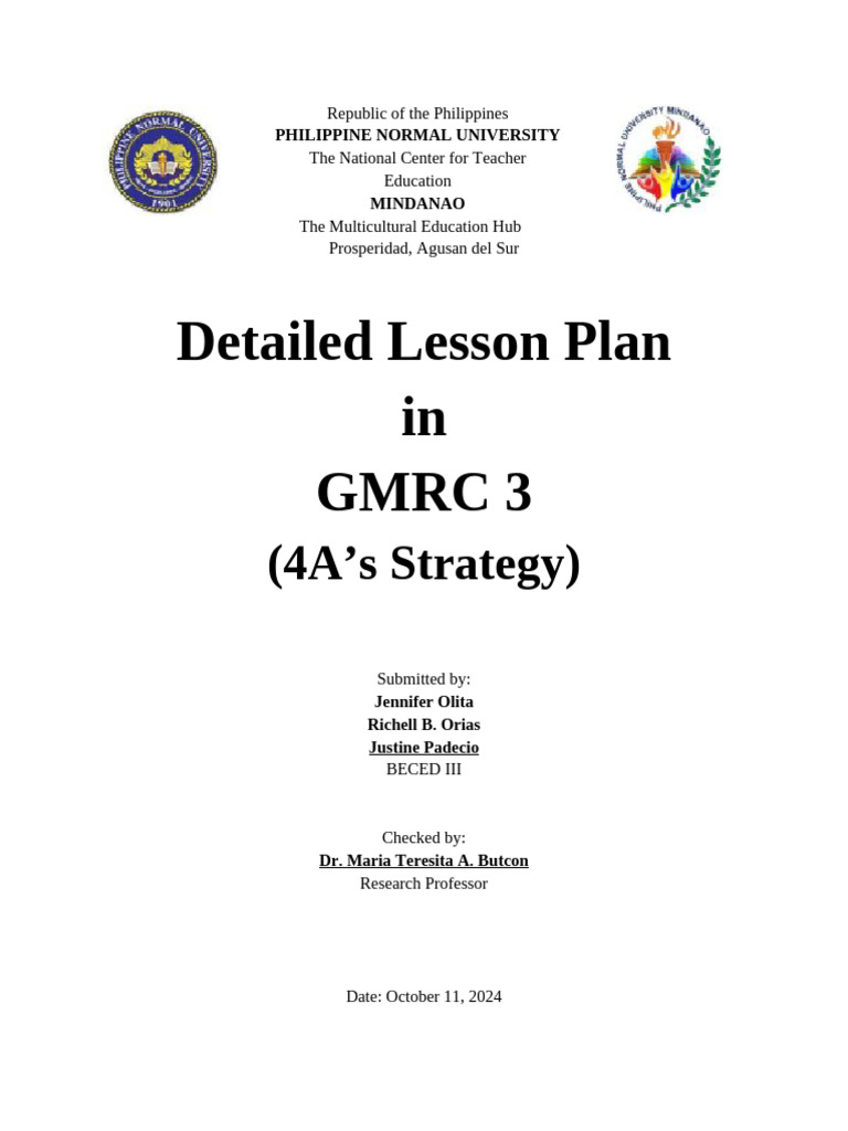 MAKATAO - LP 4 - 4a's METHOD | PDF