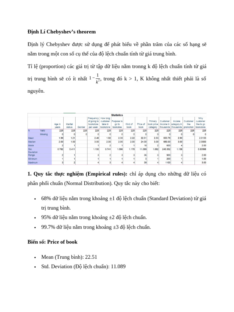 Định Lí Chebyshev. | PDF