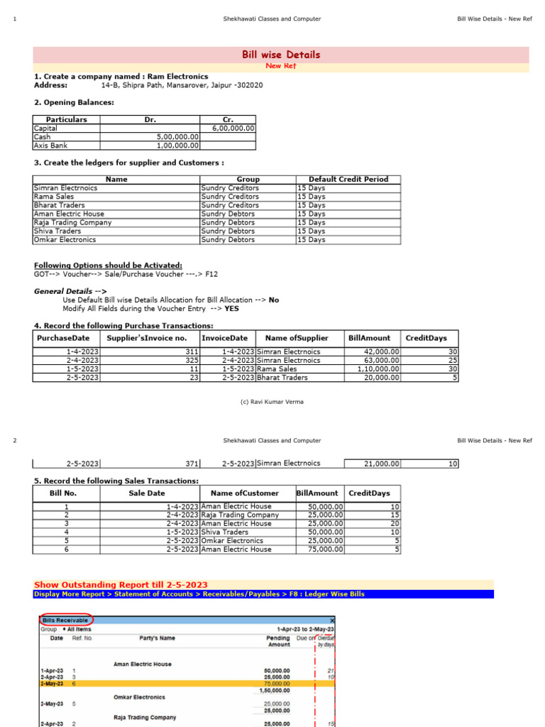 New Ref Bill Details - Day-02 | PDF | Liability (Financial Accounting) | Computers