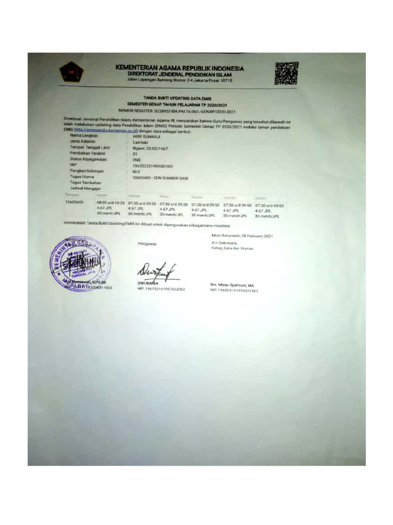 bukti emis heri 2021 | PDF