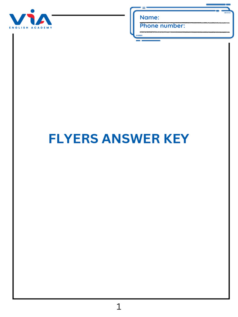 Flyers Answer Key | PDF