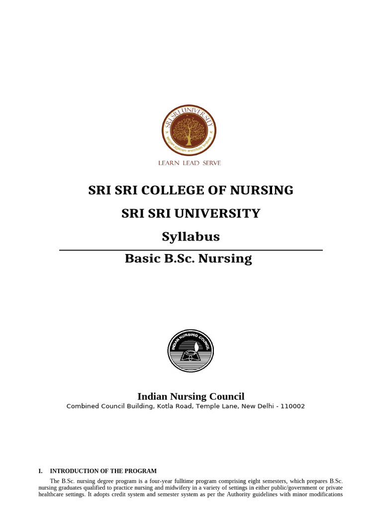 Bsc Nursing Syllabus SSU | PDF