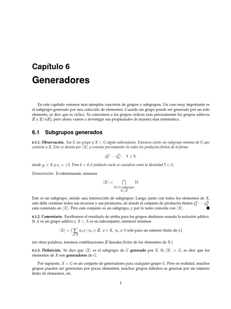 6 Generadores | PDF