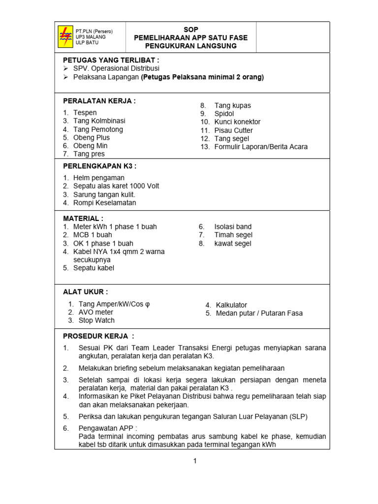 Sop Har Dist Ulp Batu | PDF