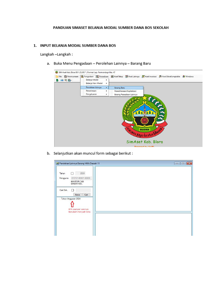 PANDUAN SIMASET BELANJA MODAL SUMBER DANA BOS SEKOLAH 30 SEPT 2024 | PDF PANDUAN SIMASET BELANJA MODAL SUMBER DANA BOS SEKOLAH 30 SEPT 2024 | PDF