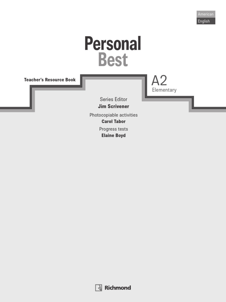 Personal Best A2 Tests | PDF