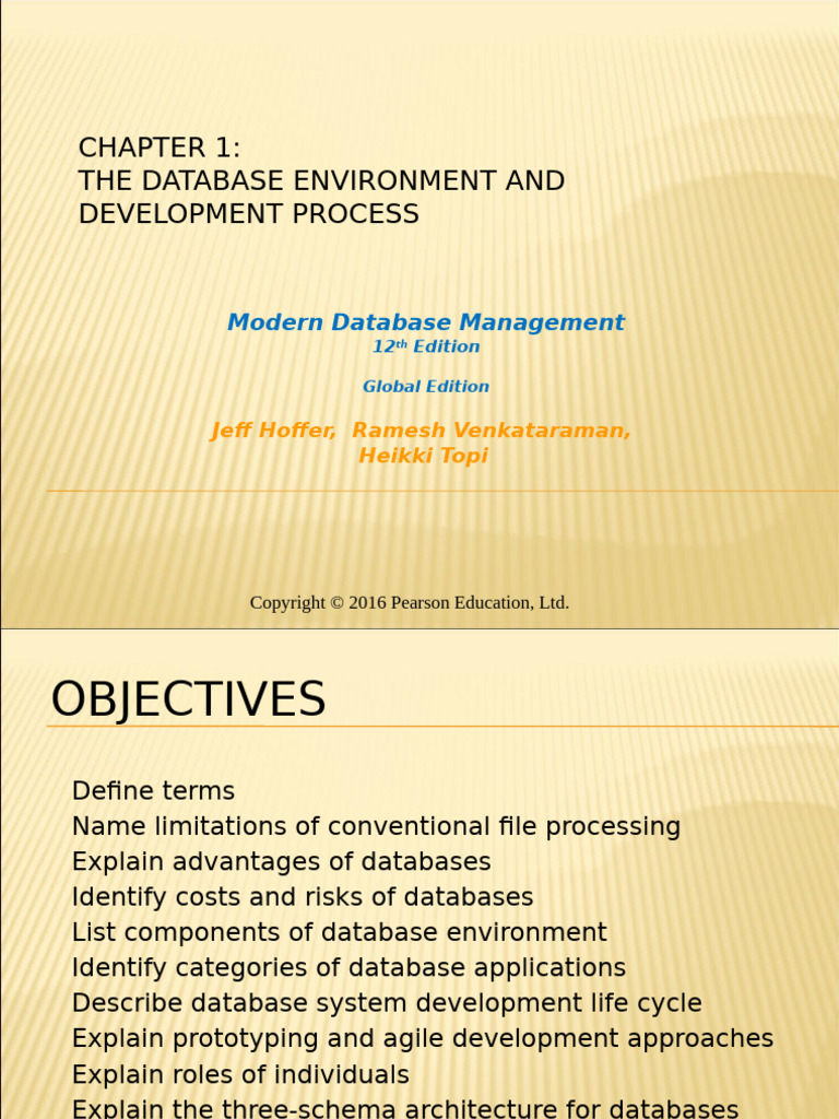 Ch01 - The Database Environment and Development Process | PDF