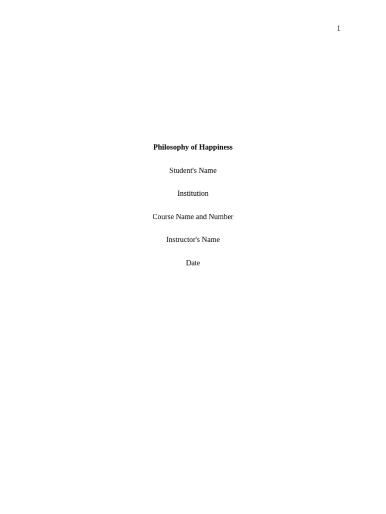 Philosophy of Happiness | PDF | Happiness | Self-Improvement