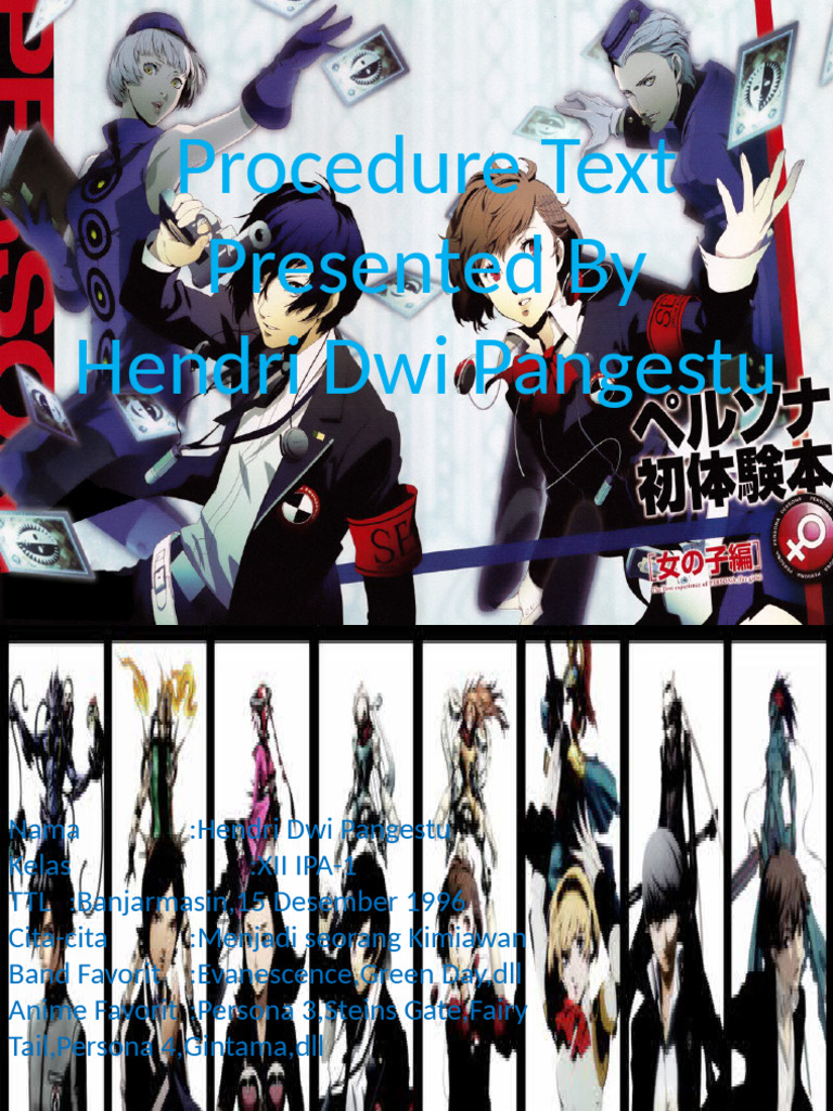 Procedure Text Persona | PDF